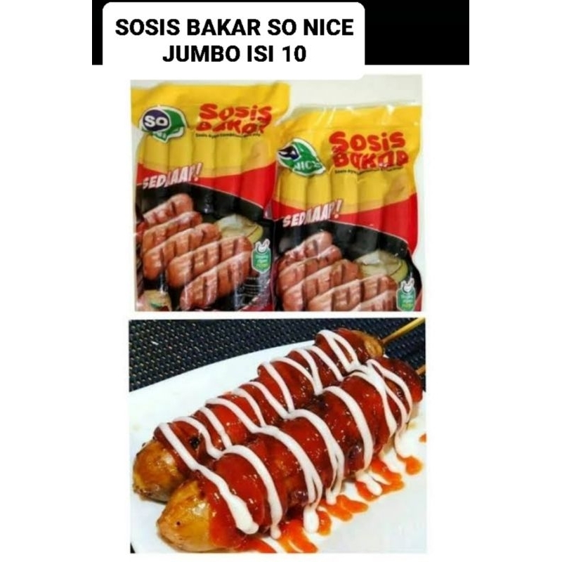 Jual SOSIS BAKAR SO NICE JUMBO ISI 10 | Shopee Indonesia