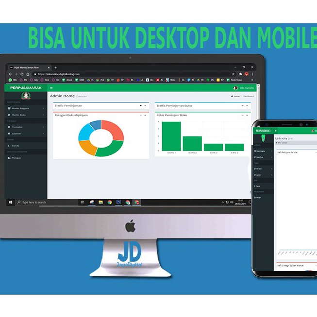 Jual Aplikasi Perpustakaan berbasis Website Framework Codeigniter dan Bootstrap | Shopee Indonesia