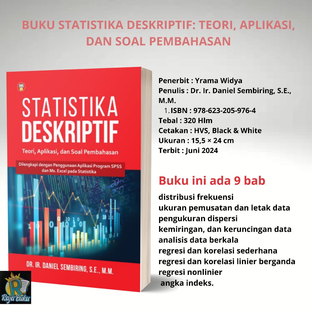 Jual BUKU STATISTIKA DESKRIPTIF: TEORI, APLIKASI, DAN SOAL PEMBAHASAN | Shopee Indonesia
