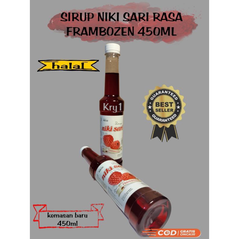 Jual sirup NIKI sari framboze penyegar dahaga pemanis minuman Nikisari ...