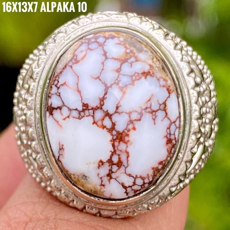 Jual Cincin Batu Akik Natural Pirus Putih Motif Pohon | Shopee Indonesia