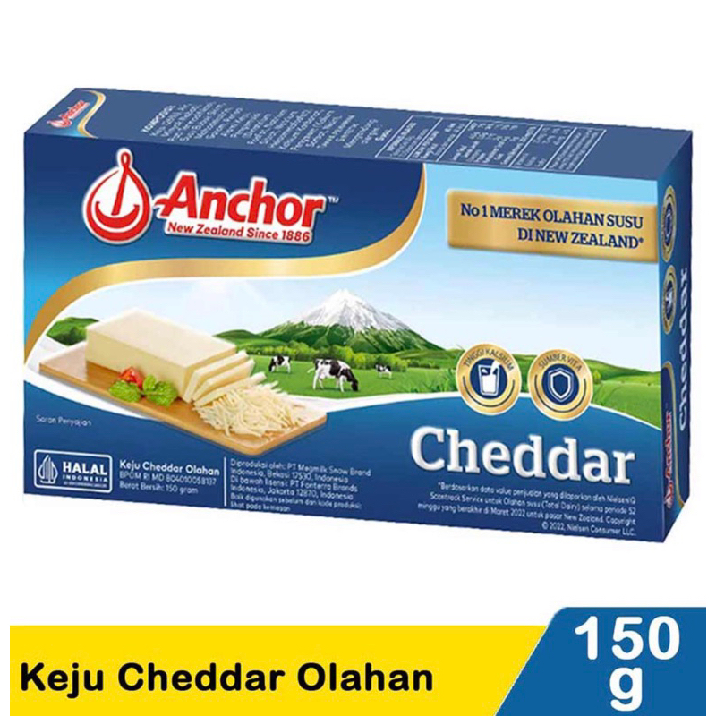 Jual Anchor Cheddar Block Cheese 150 gram | Shopee Indonesia