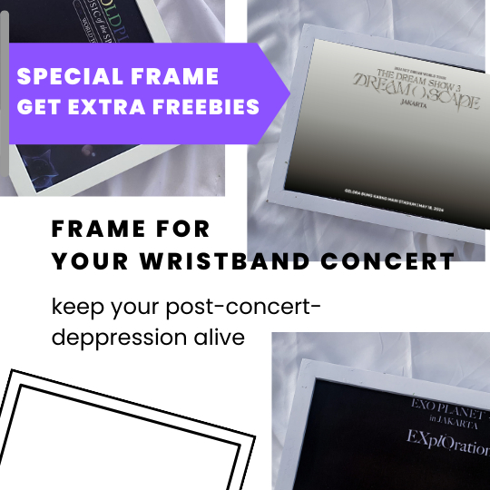 Jual A4 | Frame for Your Wristband Concert | Frame Tiket Konser ...