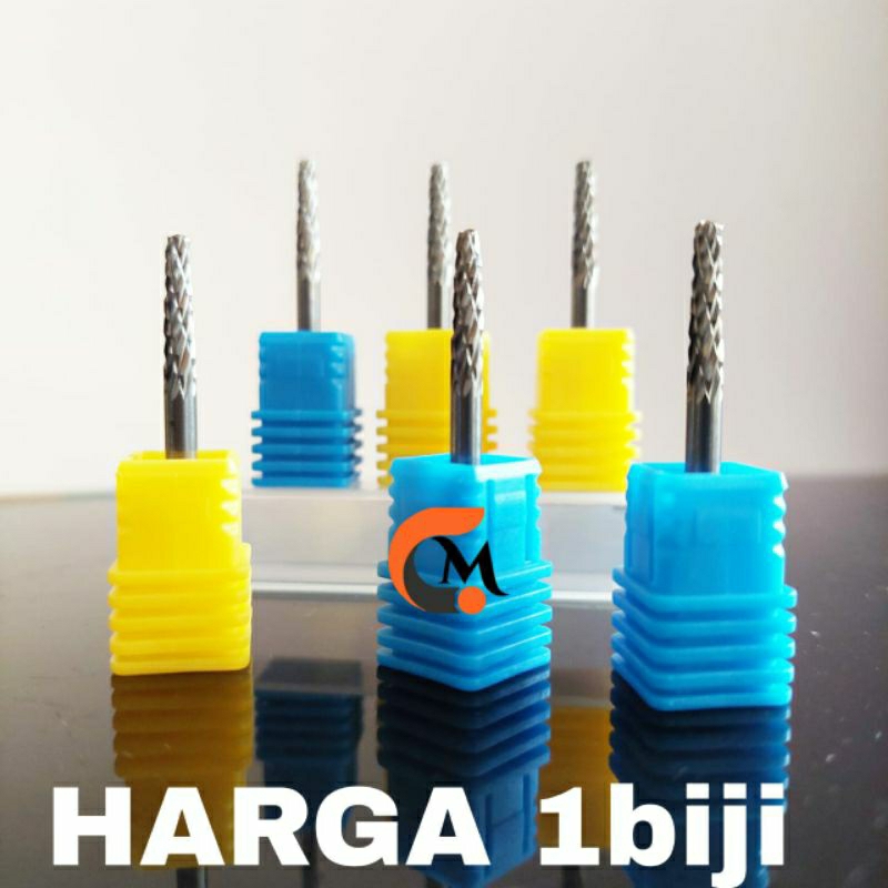 Jual 1 biji mata bor tuner 3x3x38mm untuk bor tuner bengkok 2 tak ...