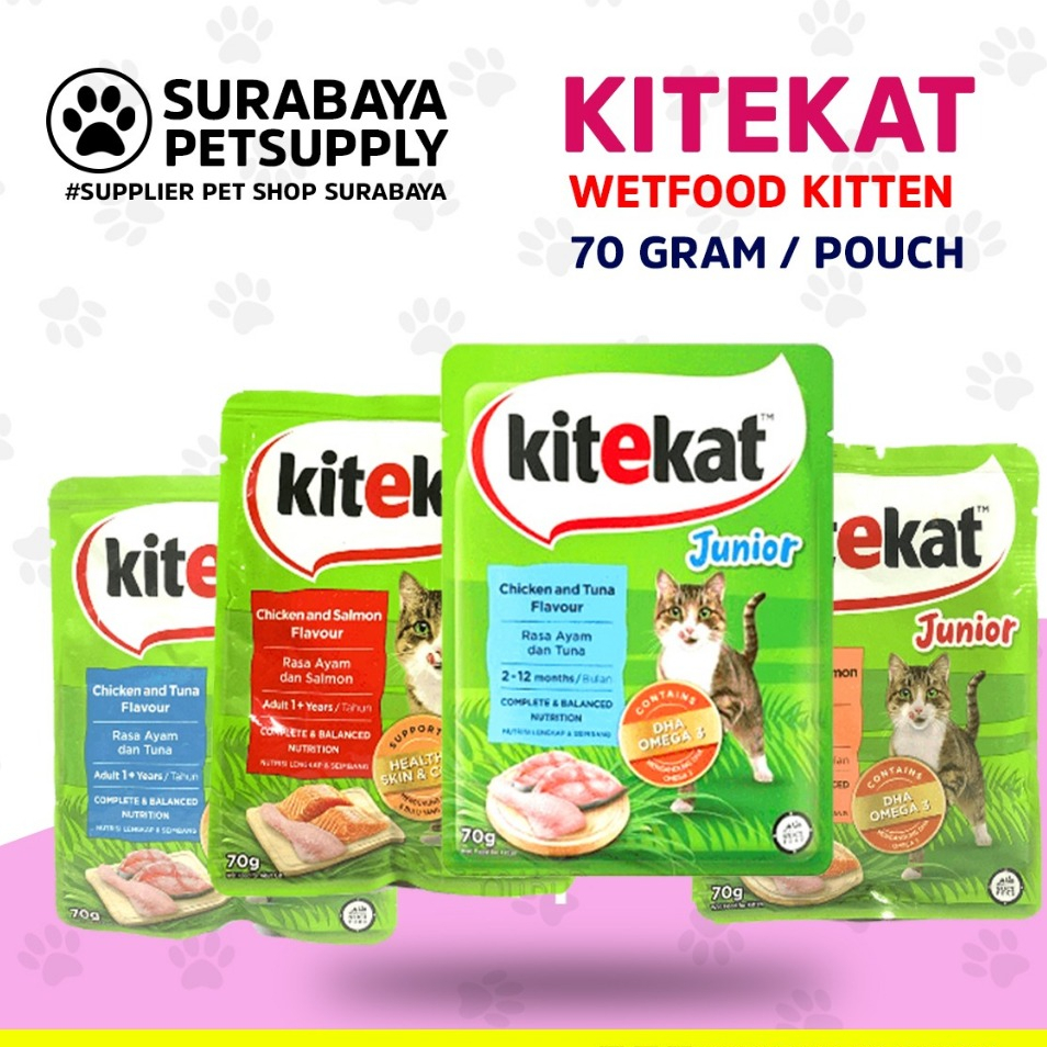Jual Kitekat wet food pouch 70 gram - makanan kucing basah - kitecat ...
