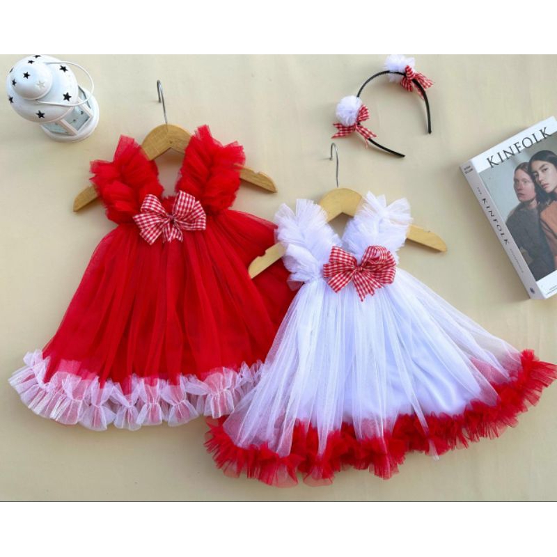 Jual [Ready Stock] DRESS PESTA ANAK DAN BAYI / 17an / merah putih ...