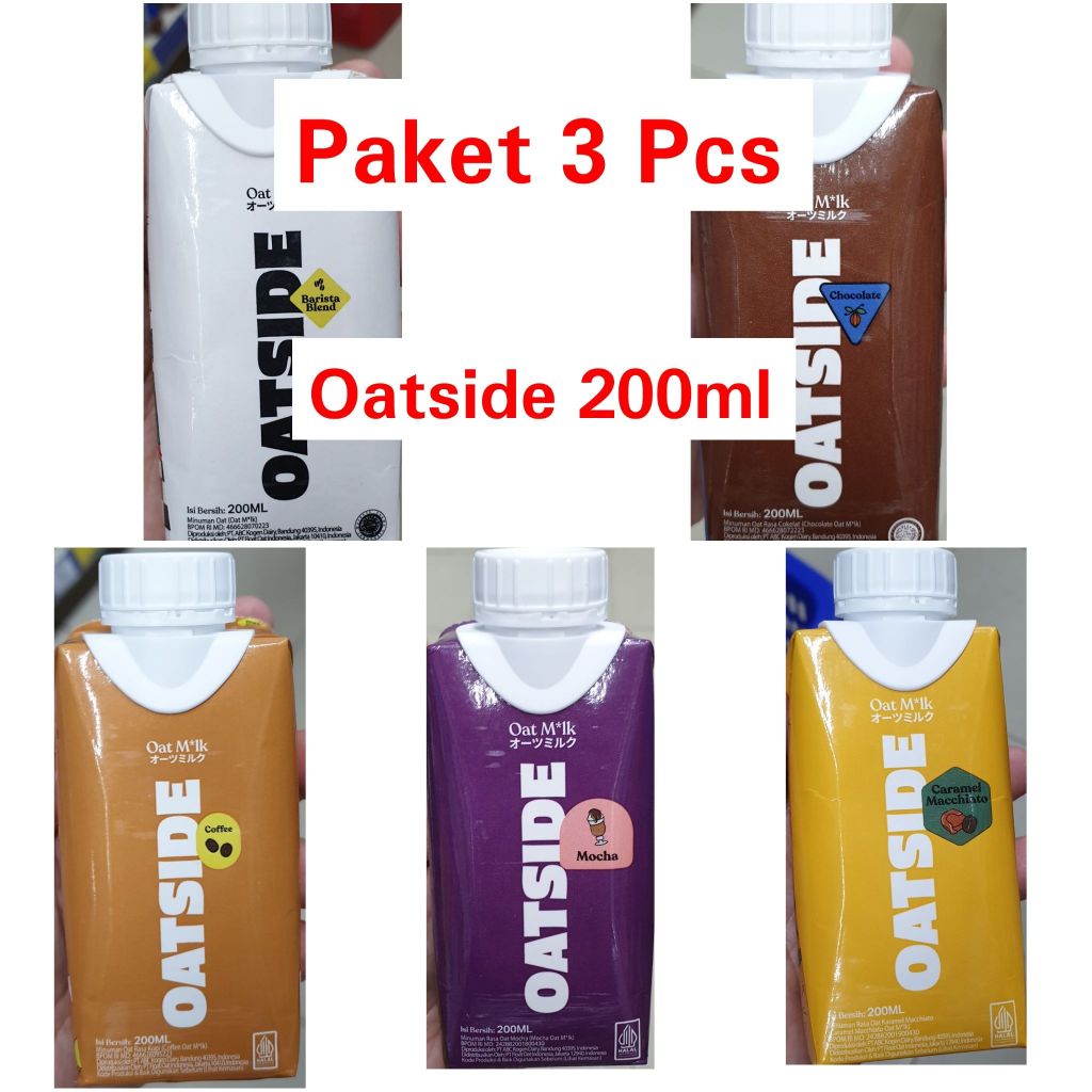 Jual PAKET 3 PCS OATSIDE Mini 200ml CAPS Coffee Chocolate Mocha Barista ...