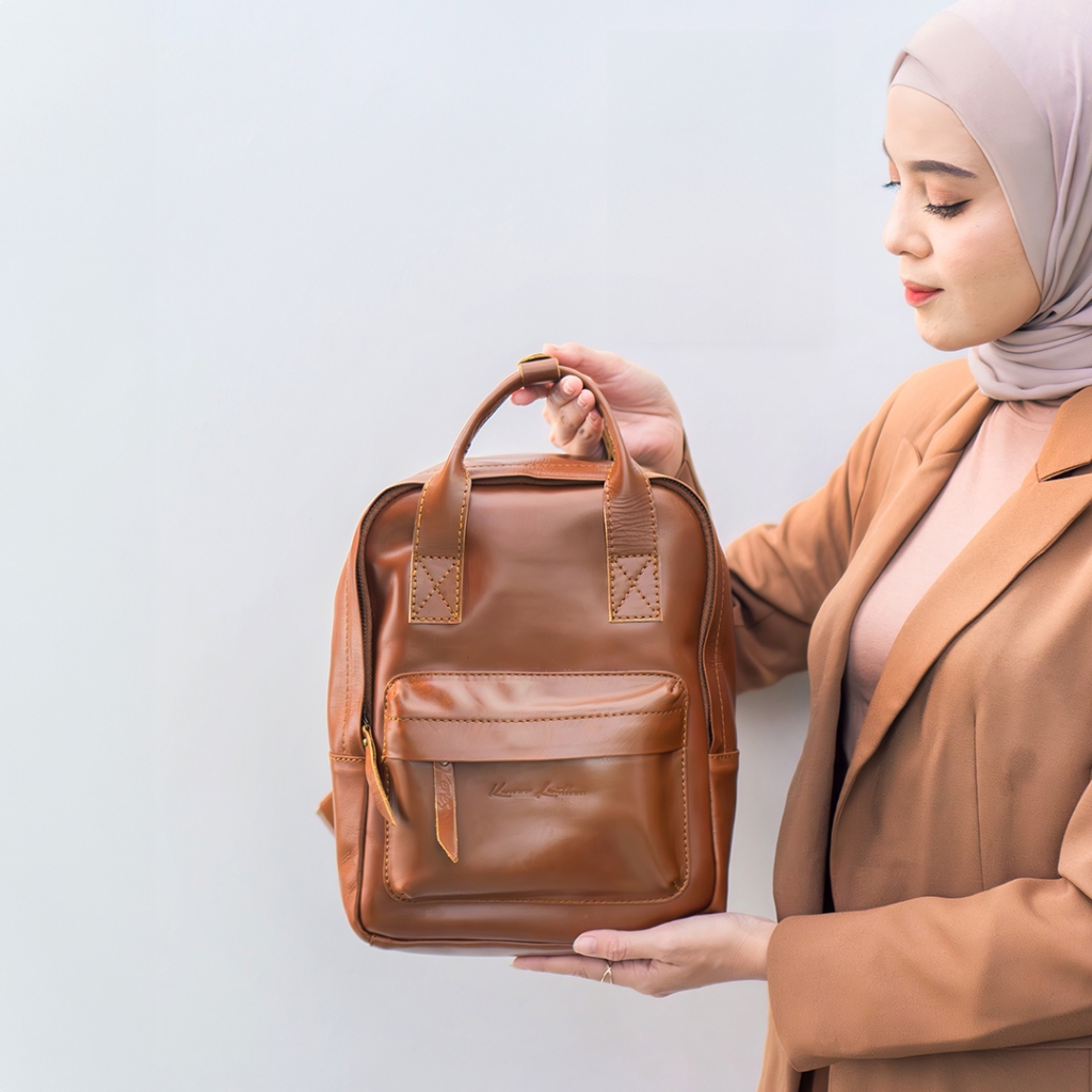Jual Kenes Leather Tas Ransel Wanita Kulit Asli Backpack Lauren - Free ...