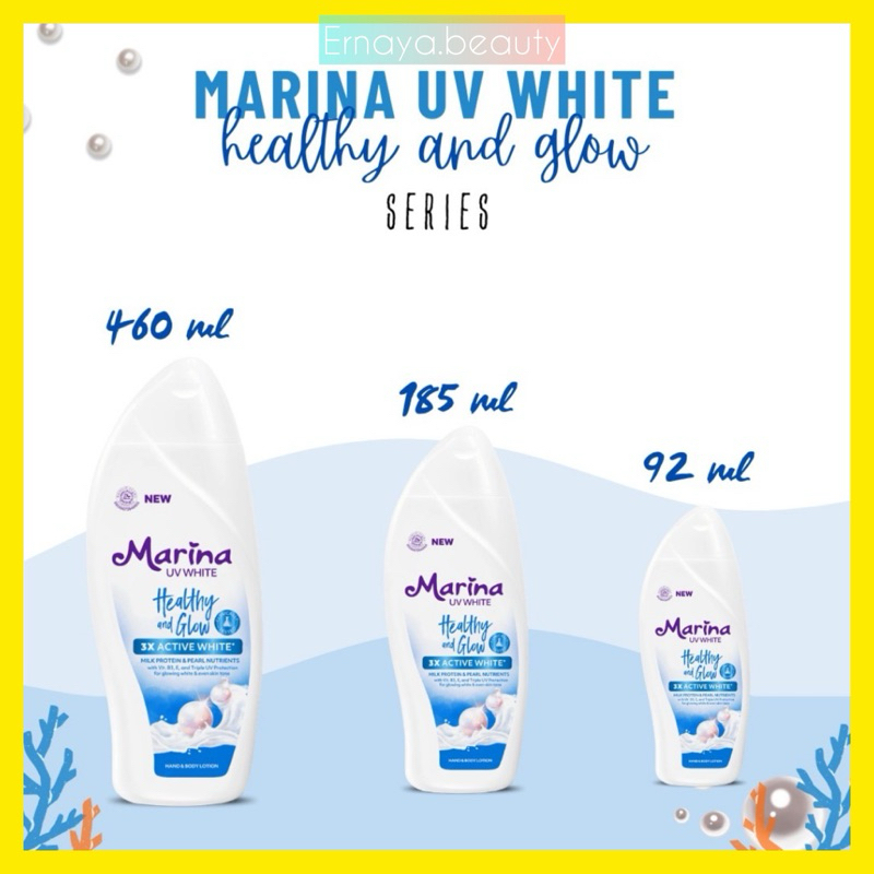 Jual Marina UV White Hand & Body Lotion Healthy & Glow Semua Ukuran ...