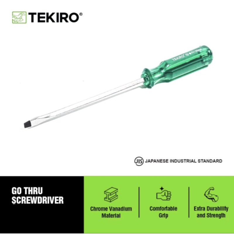Jual TEKIRO obeng KETOK TEMBUS (MINUS/-) 6x100MM go thru 6x100 mm ...