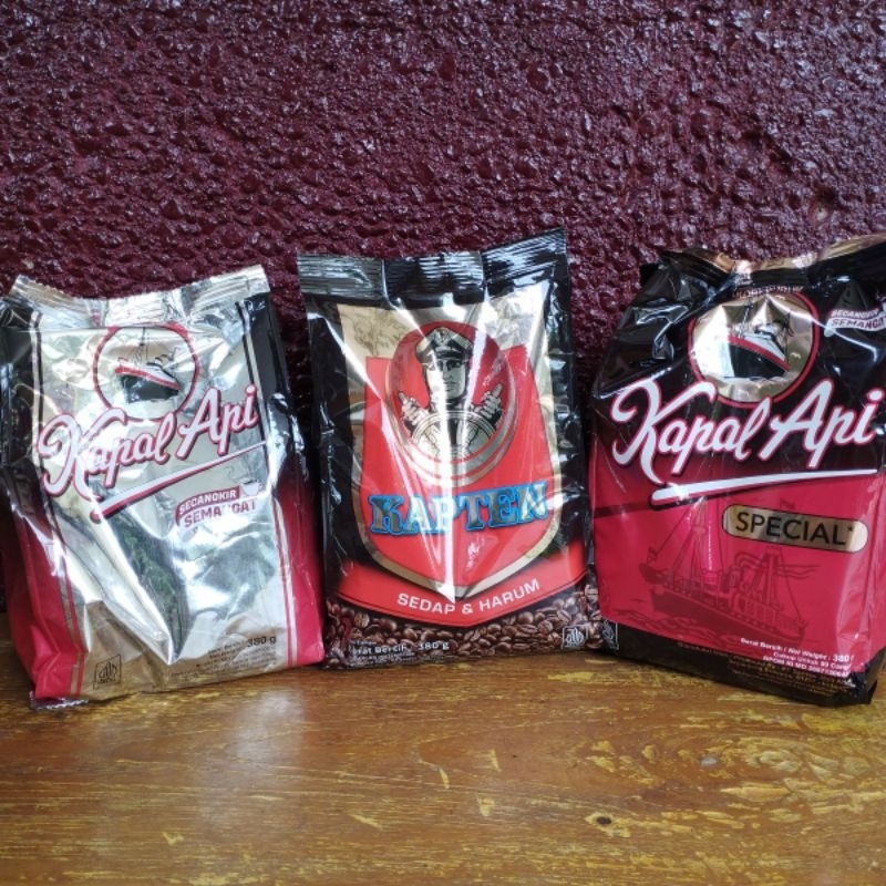 Jual Kopi Kapten Kapal Api Silver Merah 380gr 380 gr | Shopee Indonesia