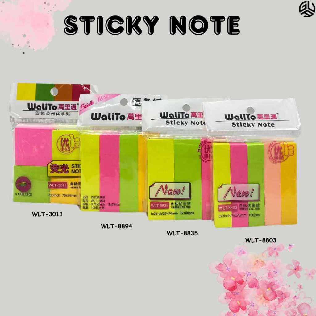 Jual Sticky Note Memo Tempel Polos Walito | Shopee Indonesia