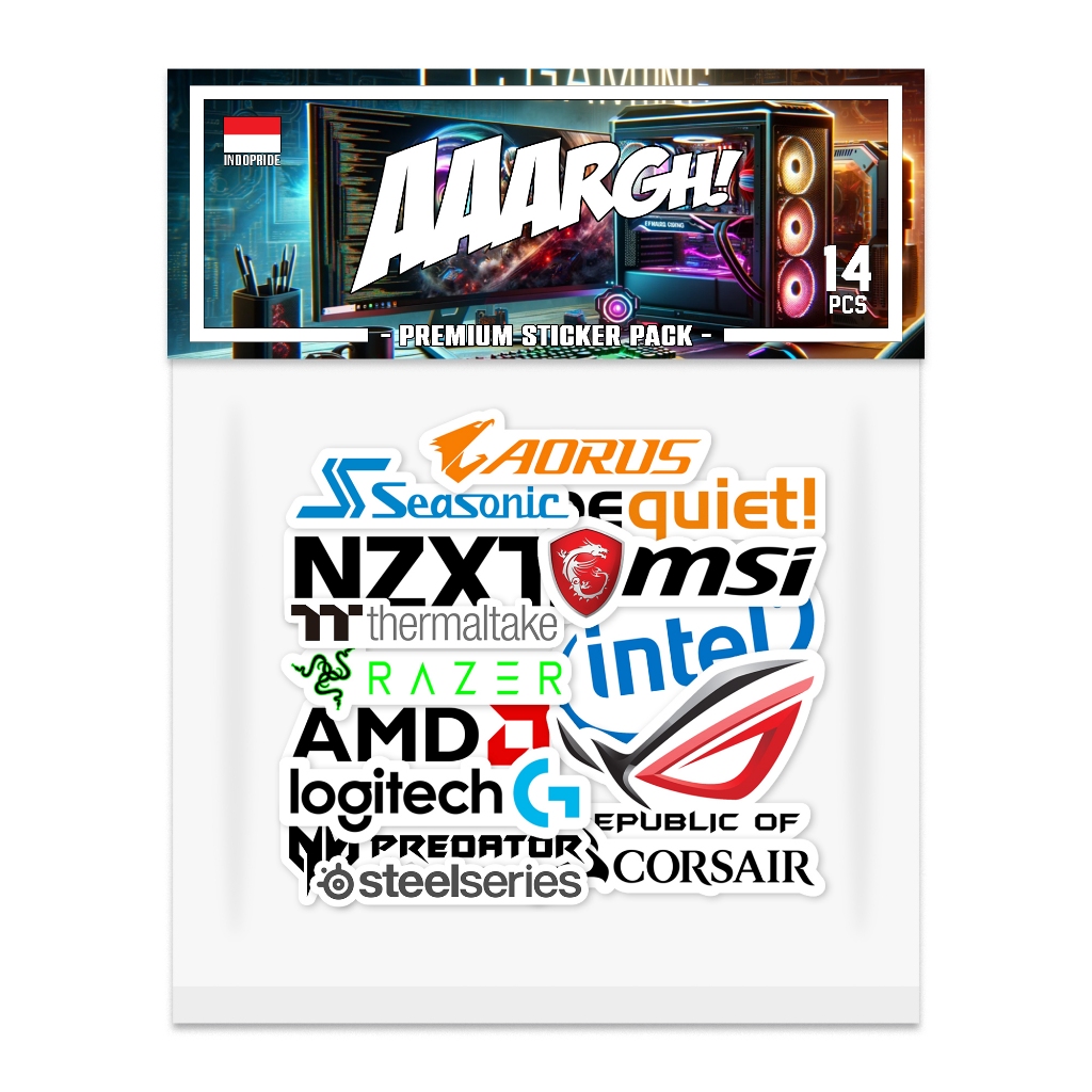 Jual 14 Stiker Brand PC High-End Sticker Pack vol. 1 (High-End ...