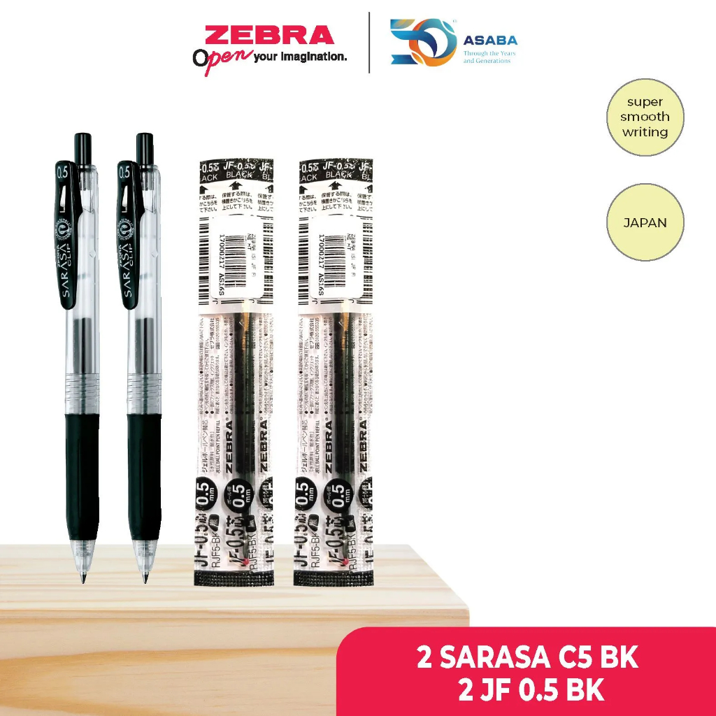 Jual Asaba Stationery- Zebra Paket Hemat Pulpen/Bulpen/Pen Sarasa Black ...