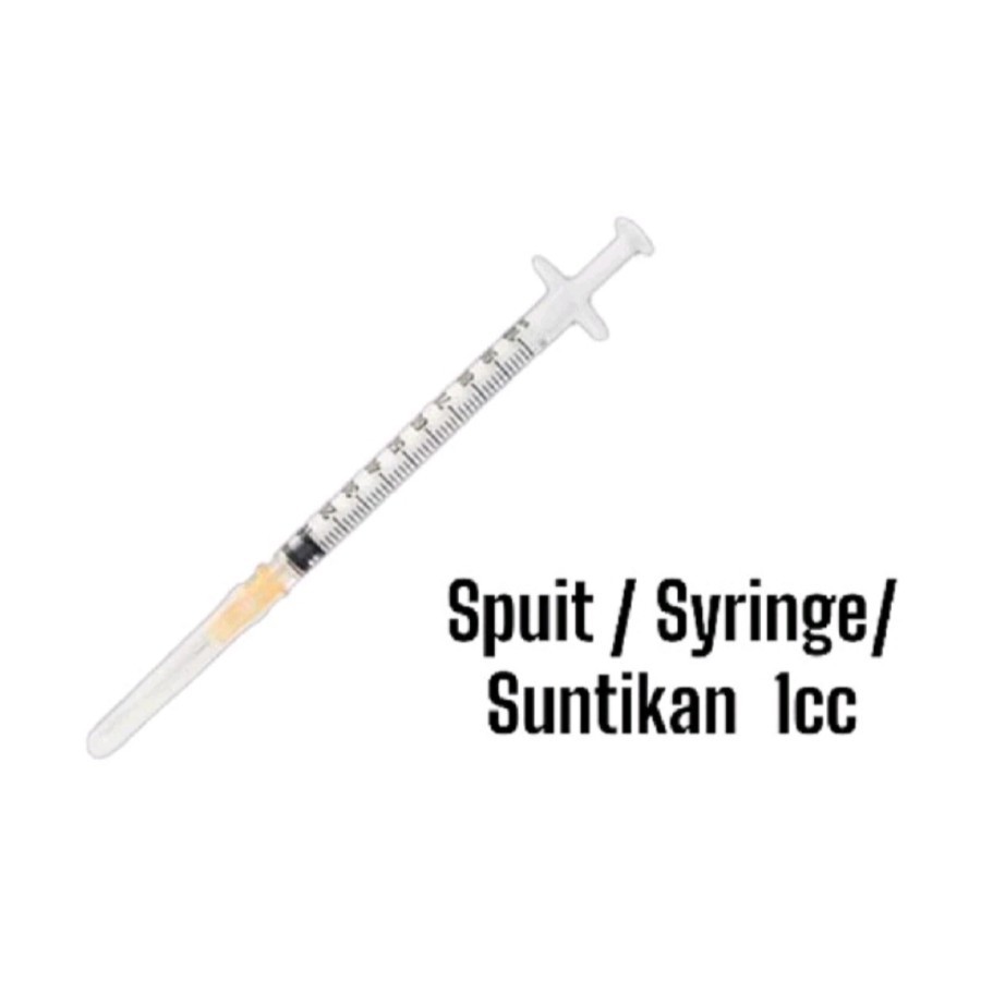 Jual Suntikan 1 ml cc Disposable Syringe Needle Jarum Suntik Spuit 1ml ...