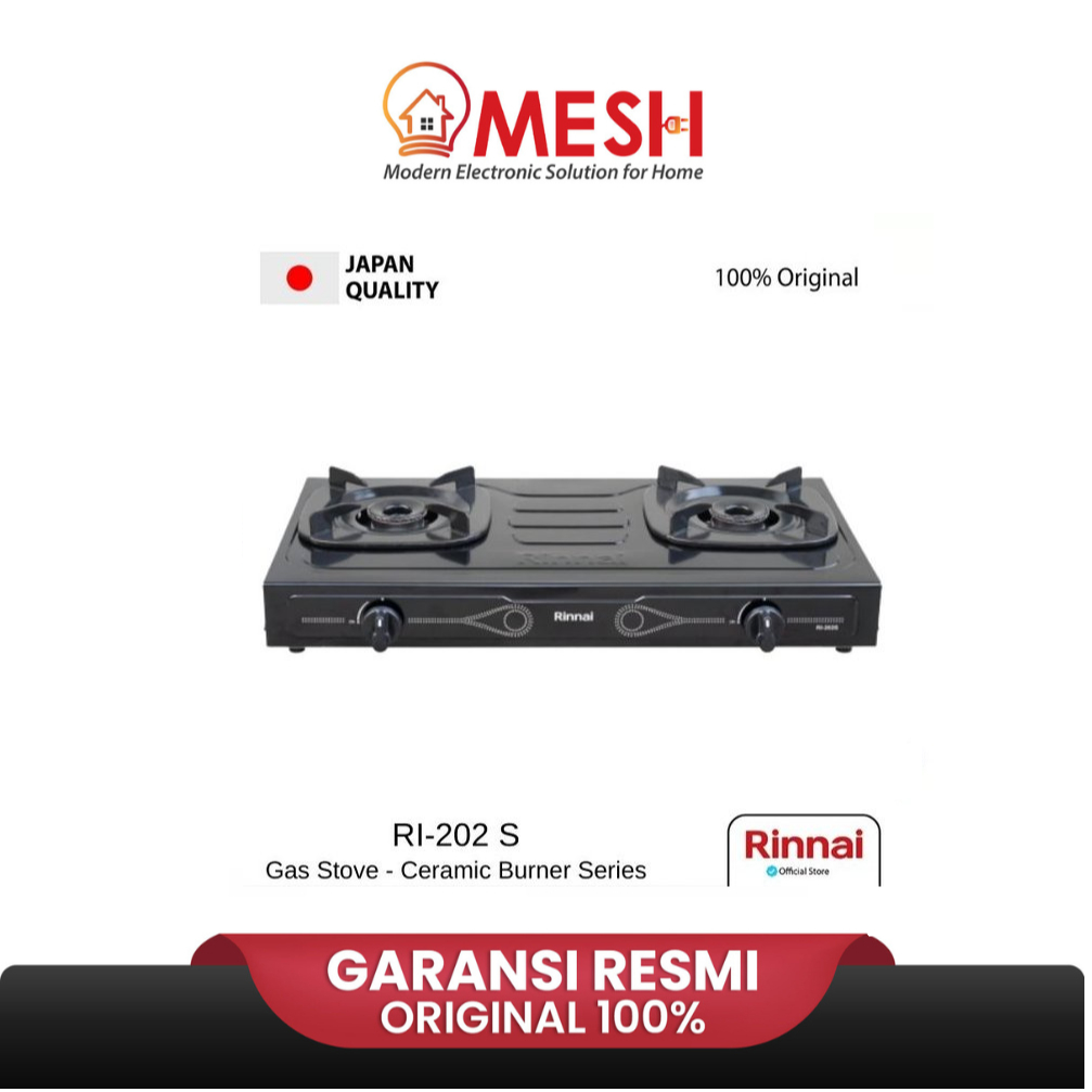 Jual Rinnai RI-202-S Kompor Gas 2 Tungku Sun Burner-Kompor-Kompor Gas ...