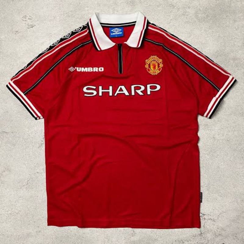 Jual JERSEY RETRO MU HOME 1999 TREBLE WINNER GO | Shopee Indonesia
