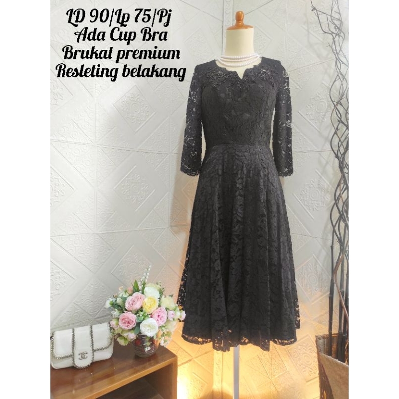 Jual Dress kondangan/Dress pesta/Dress brukat/Dress tile | Shopee Indonesia
