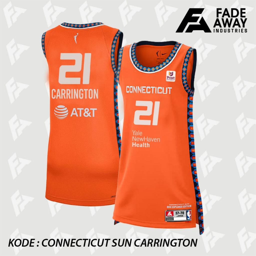 Jual JERSEY BASKET WNBA DIJONAI CARRINGTON #21 CONNECTICUT | Shopee Indonesia
