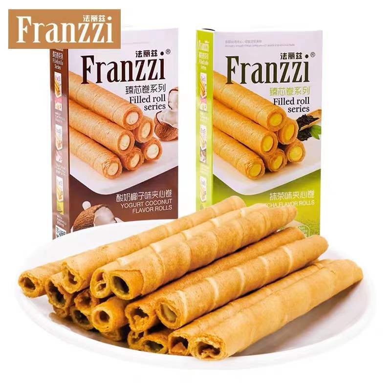 Jual FRANZZI Egg Roll Biskuit Telur Gulung Rasa Vanilla Yogurt Kelapa ...