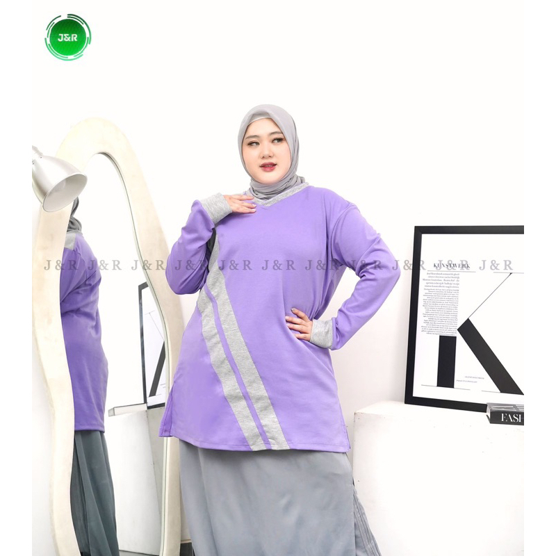 Jual SETELAN OLAHRAGA WANITA JUMBO DENGAN ROK CELANA BAHAN PARAGON ...