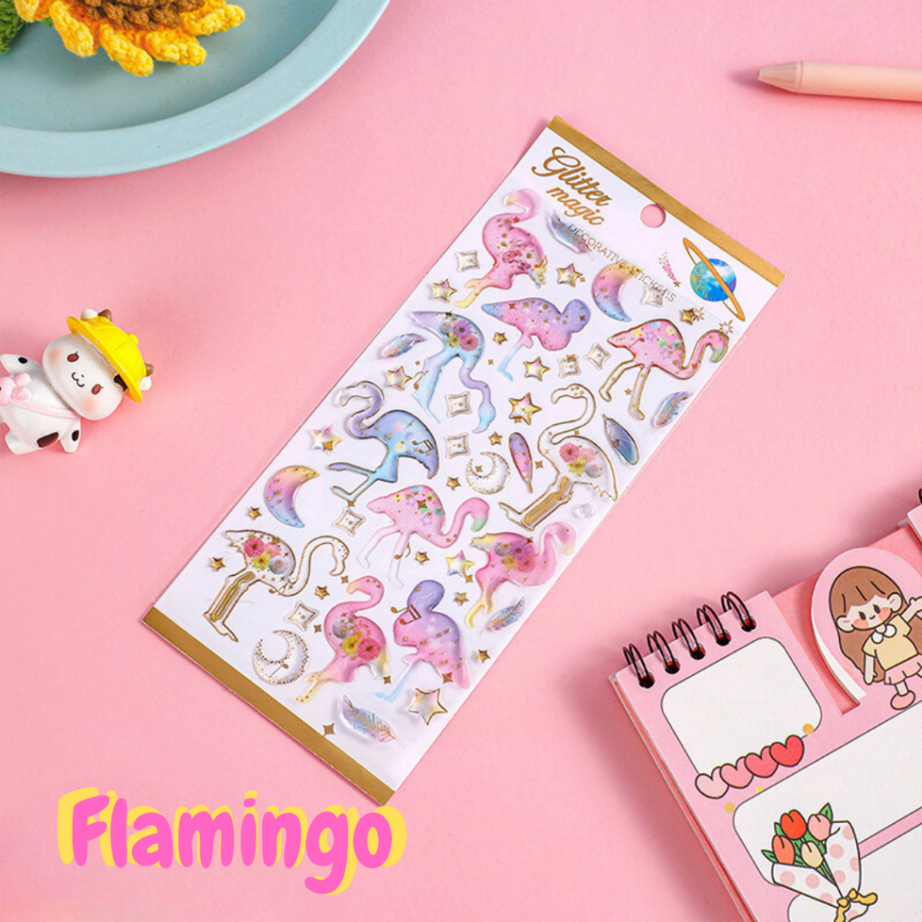 Jual TOPER Sticker Timbul 3D Glitter Magic Lucu List Gold Emas Blink ...