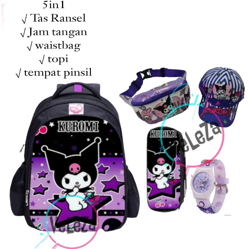 Jual Tas sekolah anak perempuan TK SD model Kuromi BANYAK BONUS tas sekolah tas anak | Shopee ...
