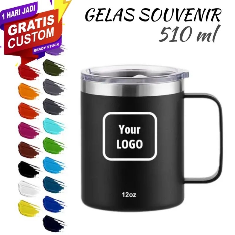 Jual Gelas Souvenir Uniqloo 510 ml + Free cetak Grafir Logo nama ...