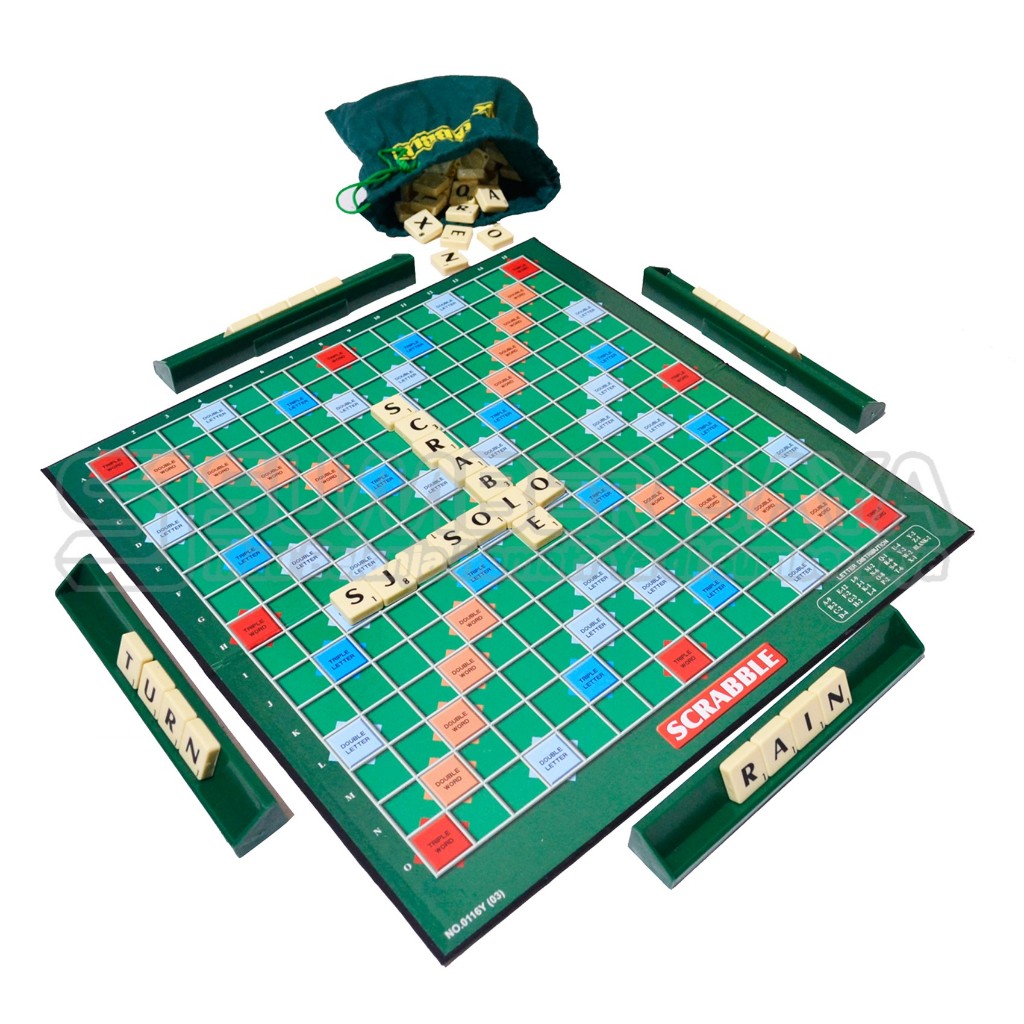 Jual Board Game Scrabble Original Permainan Edukasi Anak Scrabble Kartu ...