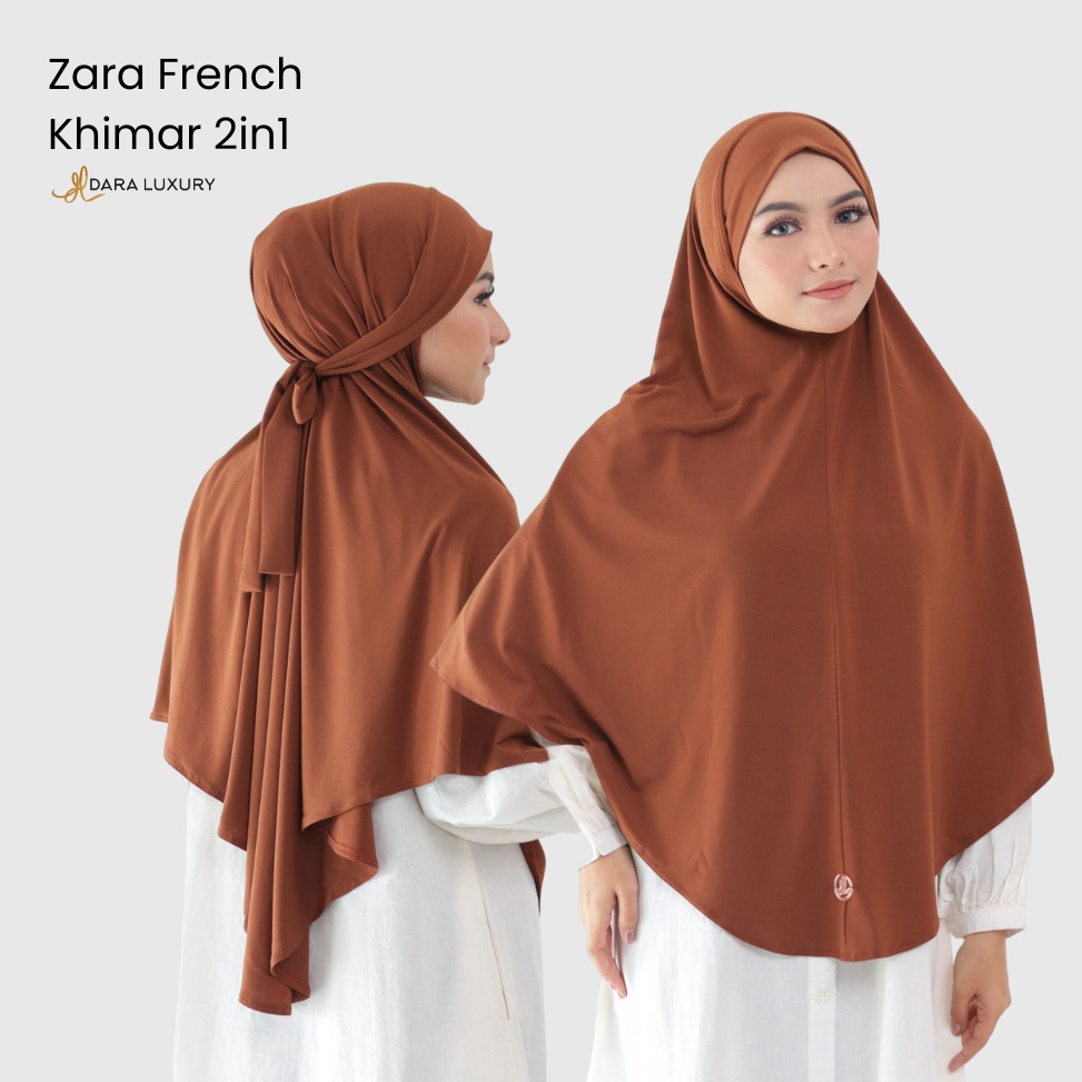 Jual KODE G39L Dara Luxury Zara French Khimar 2in1 | Shopee Indonesia