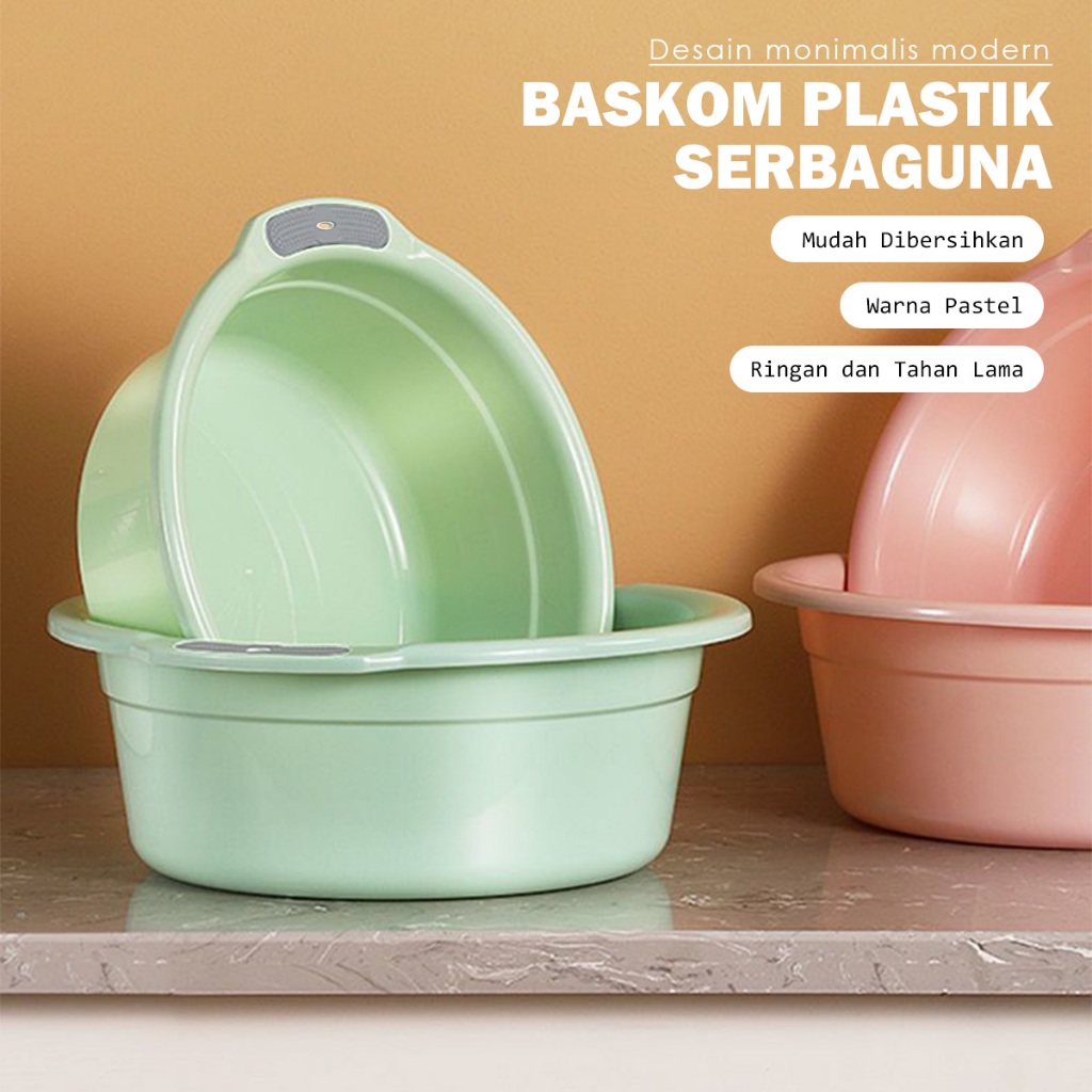 Jual IDOHOUSE Baskom Air Bulat Serbaguna Wadah Tempat Cuci Sayur Buah ...