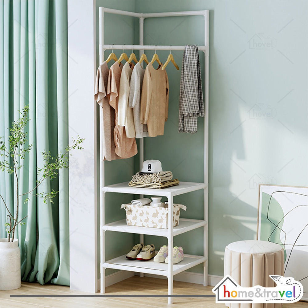 Jual HOVELSHOP Rak Gantungan Baju Sudut | Rak Hanger Sudut Serbaguna ...