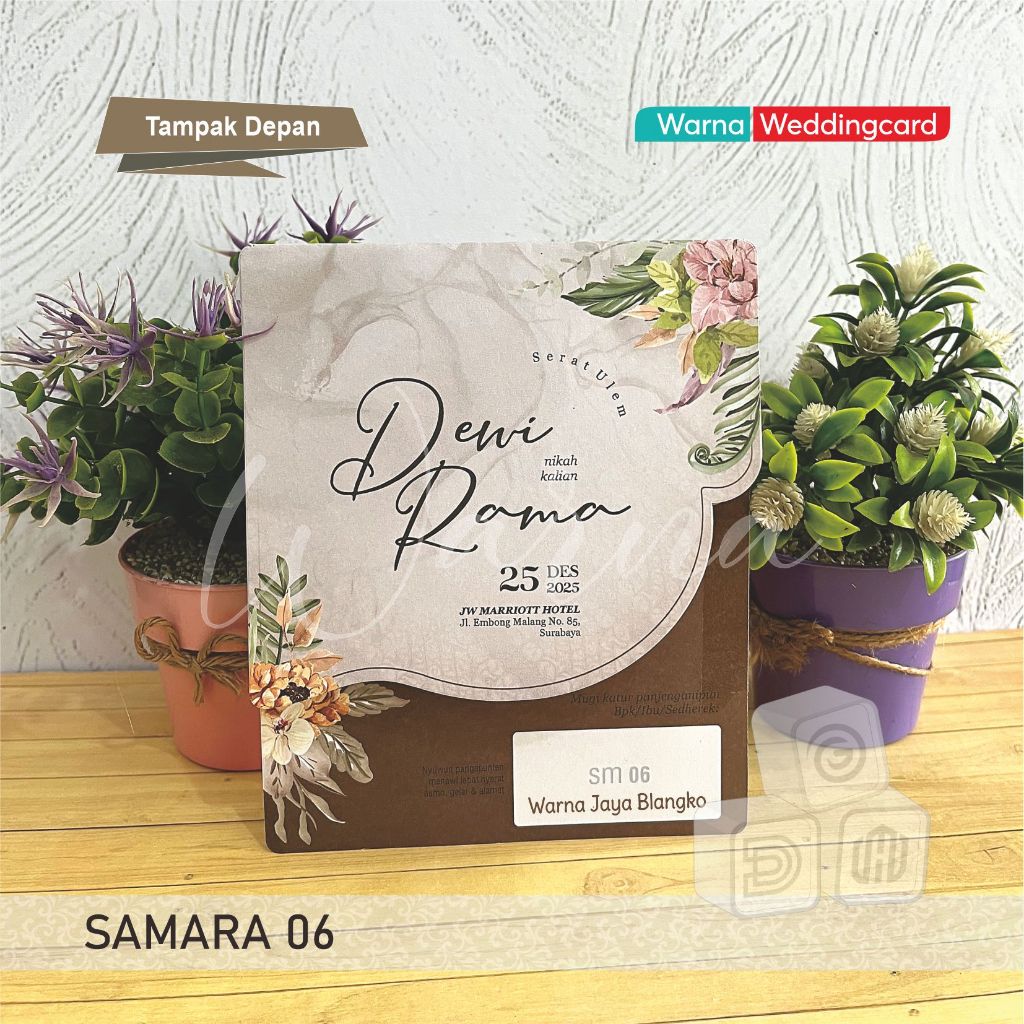 Jual Undangan Pernikahan Murah Elegan / SAMARA SM 06 / Blangko Undangan ...
