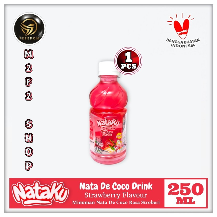 Jual Nataku Nata De Coco Drink Strawbery Flavor | Rasa Stroberi Botol ...