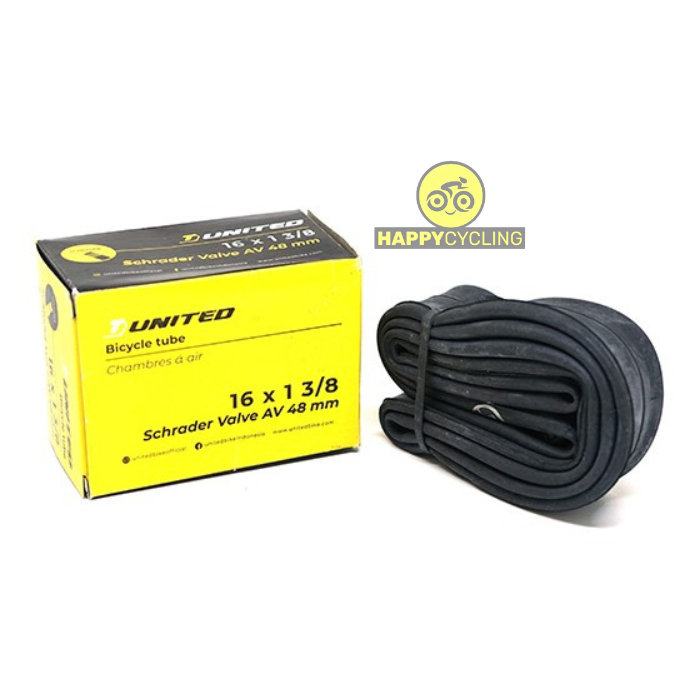Jual Ban Dalam Sepeda United 16 x 1 3/8 349 AV 48 Schrader Valve 48mm Happy Cycling | Shopee ...