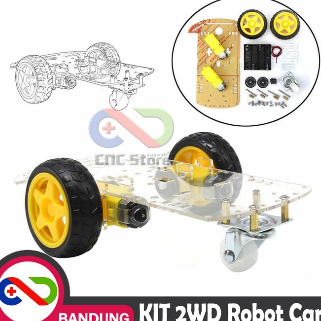 Jual KIT SMART CHASSIS 2WD ROBOT CAR FRAME MOBIL ARDUINO RASPBERRY ...