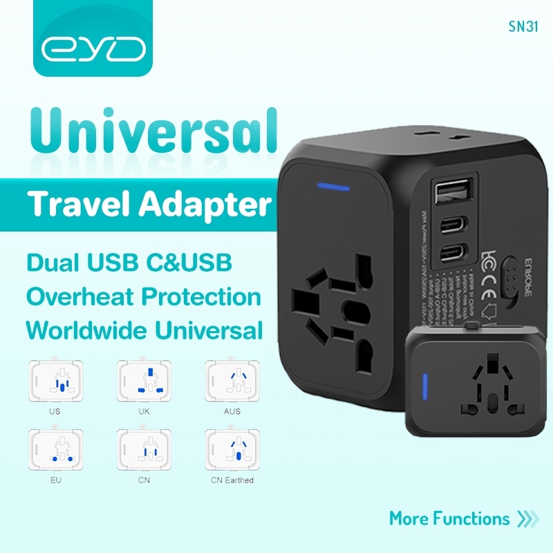 Jual EYD All-in-one Adapter Charger Worldwide Universal International ...