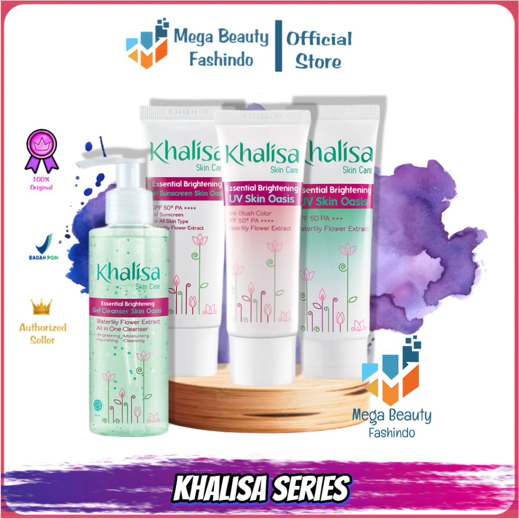 Jual Khalisa Essential Brightening UV SKIN OASIS | Pink Blush 40gr | UV ...