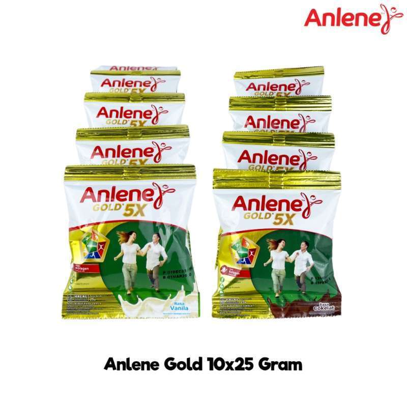 Jual Anlene Gold Sachet 10x25gr / Anlene Actifit Sachet Vanila 10x20gr ...