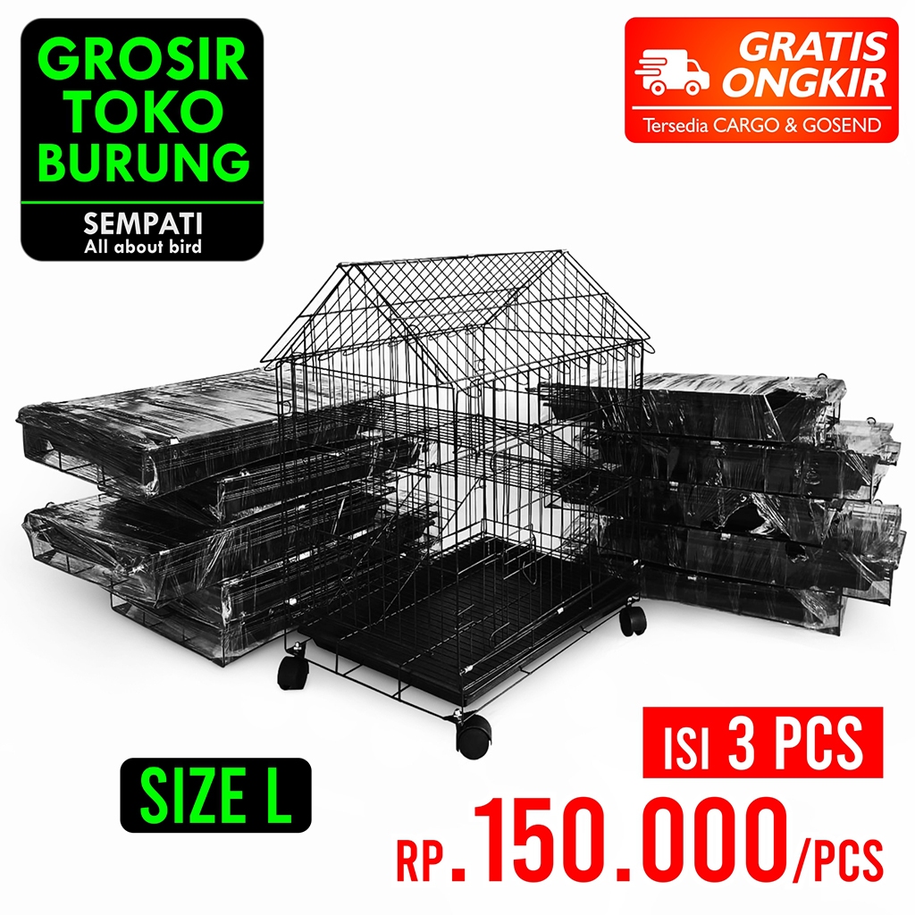Jual SEMPATI GROSIR Kandang Kucing Model Atap Rumah Size L 60X40 Cm ...