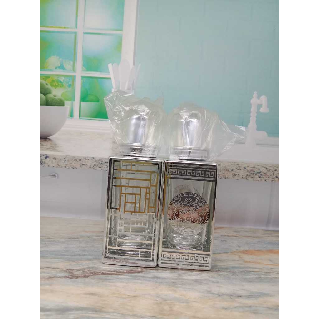 Jual BOTOL SEPRAY 50 ML MOTIF KOTAK UV SILVER ( HARGA PER PCS ...