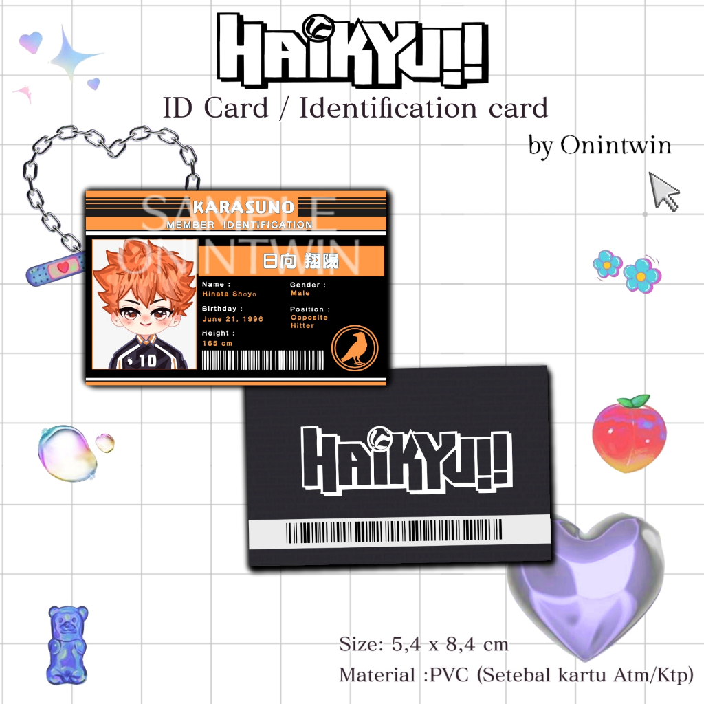 Jual ID Card Haikyuu by onintwin / Keychain Haikyuu | Shopee Indonesia
