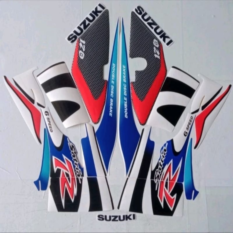 Jual Stiker Striping Suzuki Satria R 120 2001 Motif Lumba-Lumba Lis ...