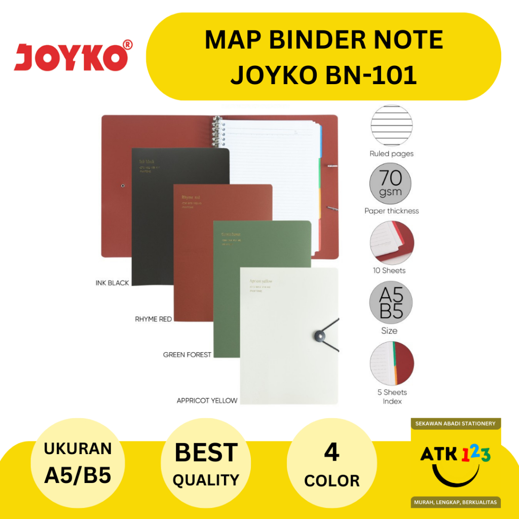 Jual Binder Note Joyko BN-101 Map Binder Ukuran A5 dan B5 | Shopee ...