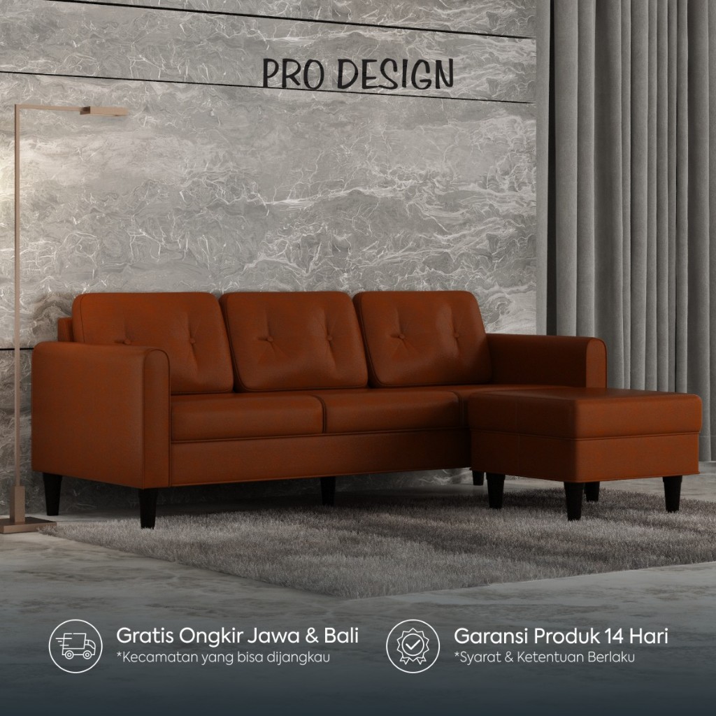 Jual Pro Design Nolan S Sofa 3 Seater / Sofa Corner / Sofa L | Shopee ...