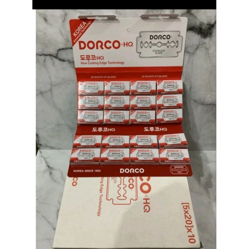 Jual silet dorco original isi 5 pcs silet pangkas rambut silet HQ silet ...