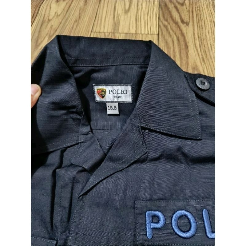 Jual Seragam PDL Hitam Tactical Jatah Brimob Bahan Halus | Shopee Indonesia