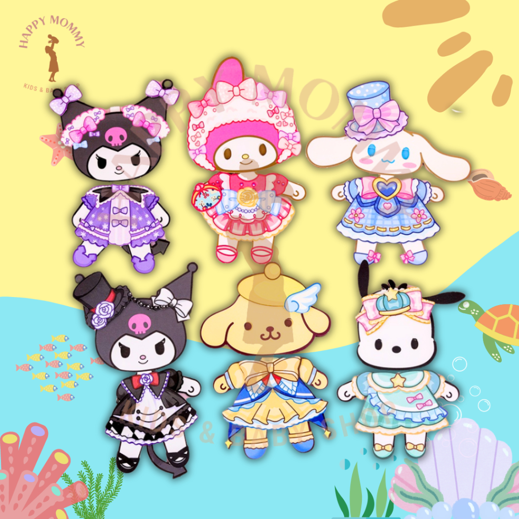 Jual Paper Doll Sanrio DIY Mainan BP Kreativitas Anak Merakit Boneka ...