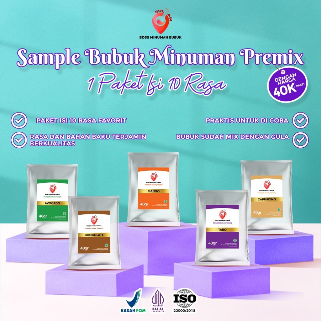 Jual [SAMPLE] Paket Tester / Sample 10 Rasa Bubuk Minuman Mix Gula ...
