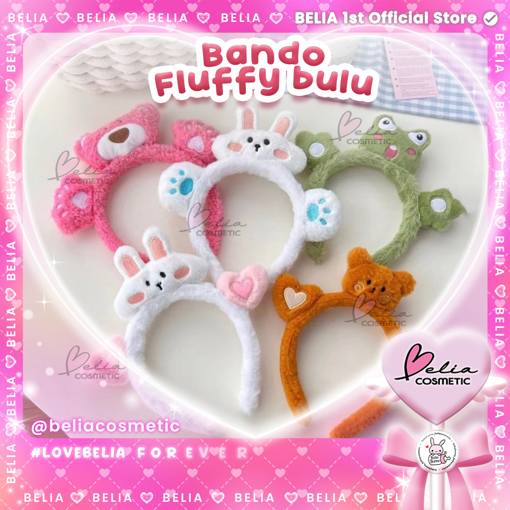 Jual BELIA Bando Boneka Fluffy | Bandana Headband Lucu Karakter Anak ...